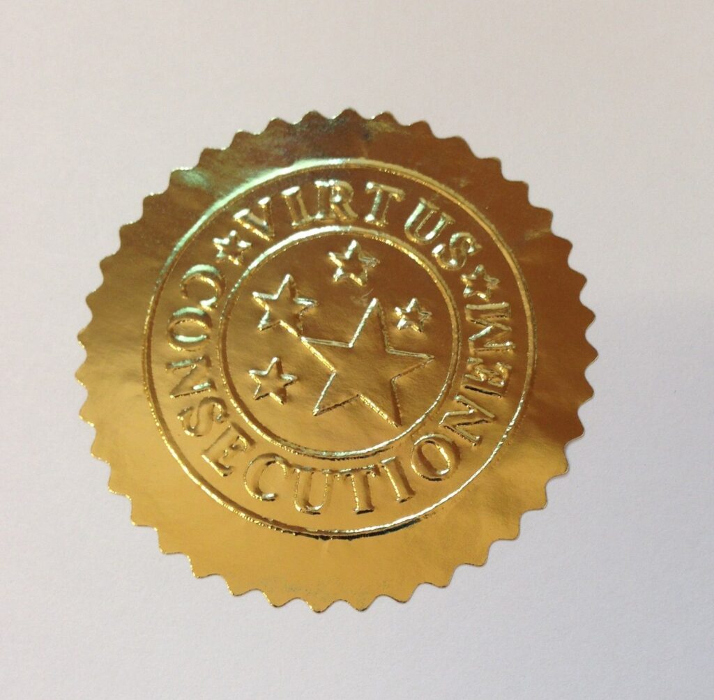 Foil Seals, No1 for Gold Silver Bronze and More Great Colours | Octopus UK